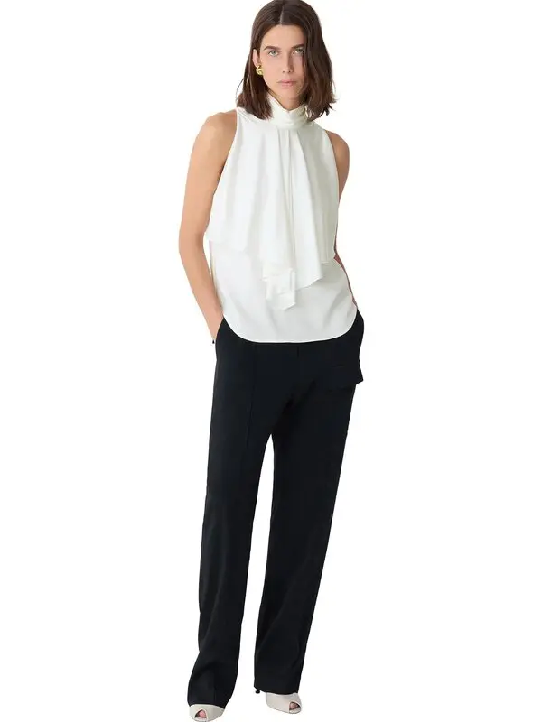 CALLAS MILANO Fw25 Belinda Cascade Front Top - White