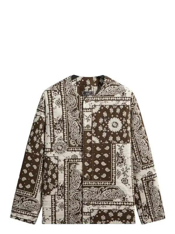 Kith Bandana Jacquard Long Sleeve Willis Shirt - Coffee