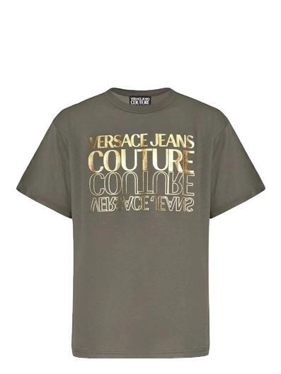 Versace Jeans Couture Logo Printed Crewneck Sweat-shirt T-shirt - Grey