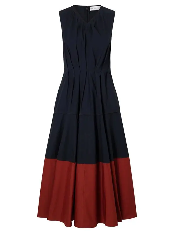 Proenza Schouler White Label Kailey Cotton-blend Poplin Midi Dress - Black