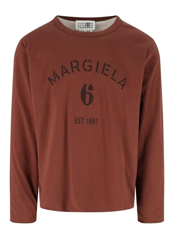 MAISON MARGIELA Reversible Logo T-shirt - Brown