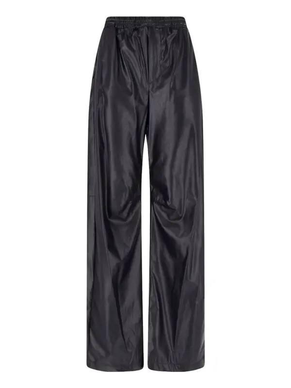 MAISON MARGIELA Wide Faux Leather Pants - Black