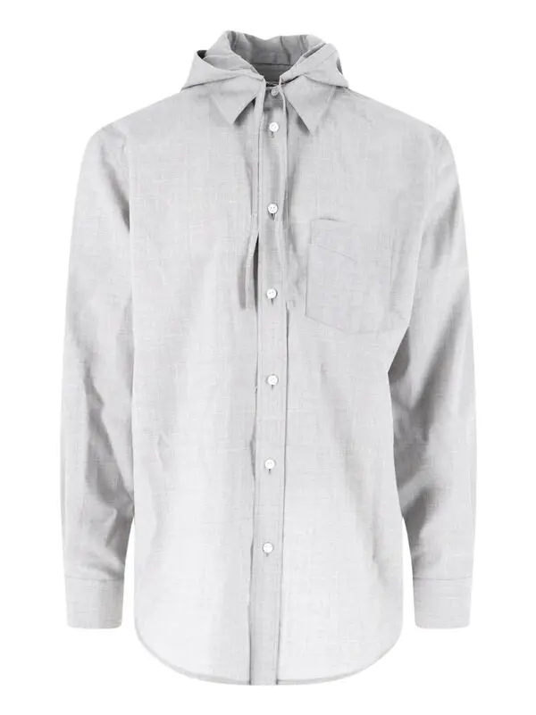 Bottega Veneta Wool Canvas Shirt - Gray