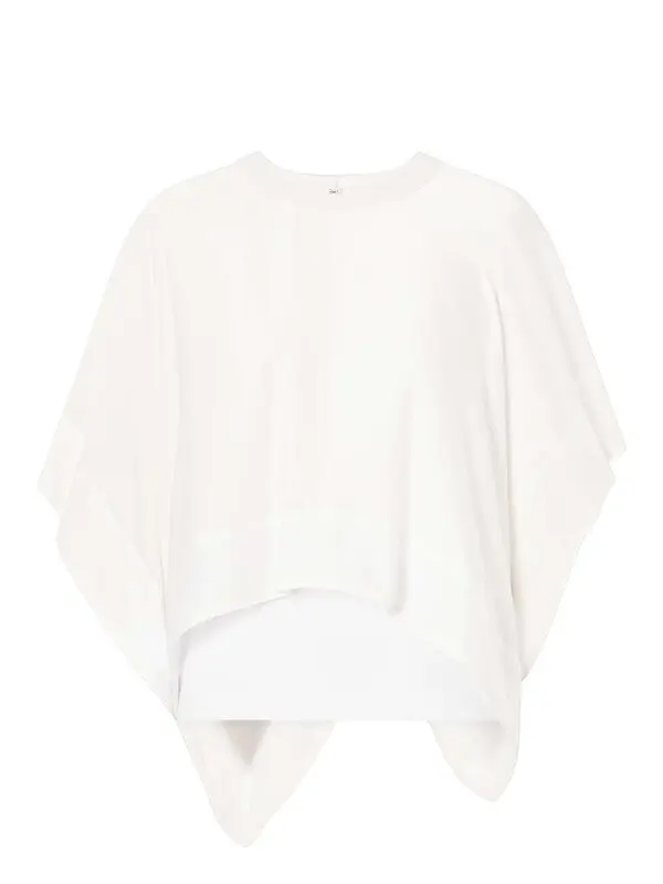 Sacai Layered Satin Blouse - Ecru