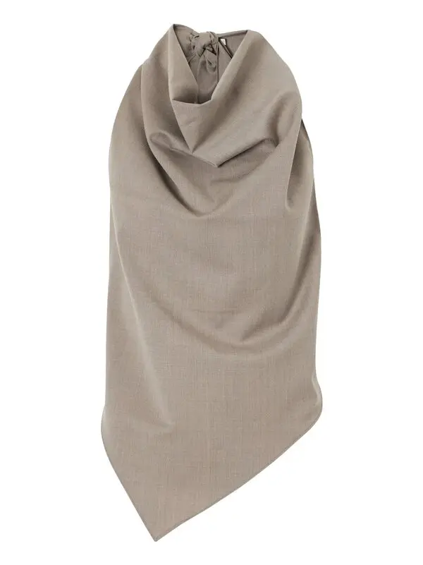 ST. AGNI Backless Wool-blend Top - Brown