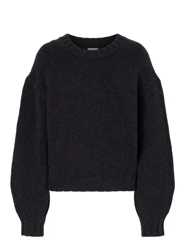 Khaite Gemma Cashmere Crew Neck Sweater - Gray