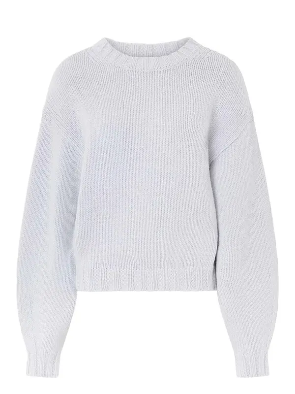 Khaite Gemma Knitted Cashmere Sweater - Light Blue