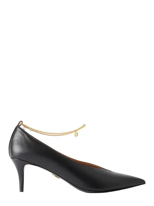 Stella McCartney Embellished Leather Pumps - Black