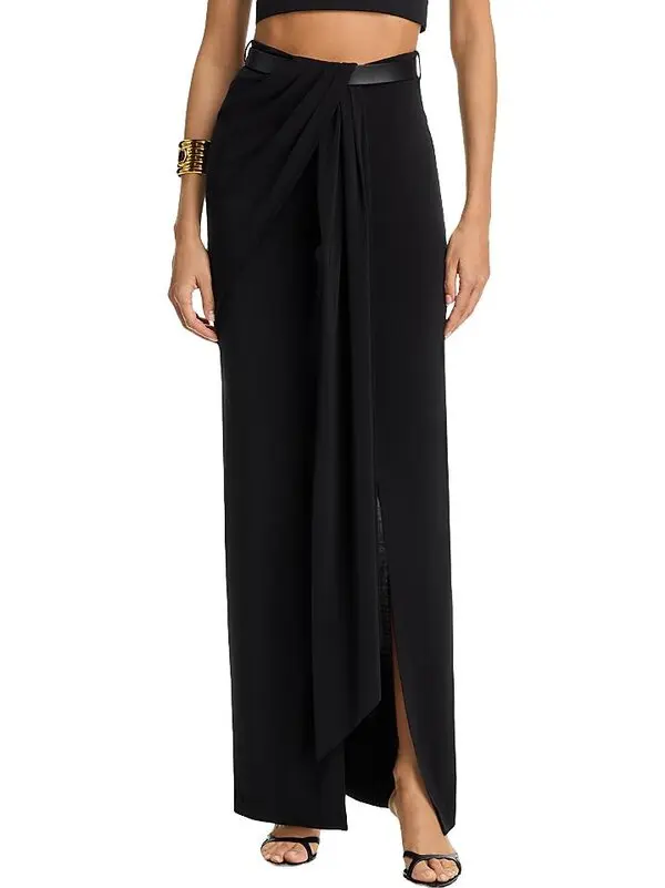 Nanushka Noelys Drape Skirt - Black/black