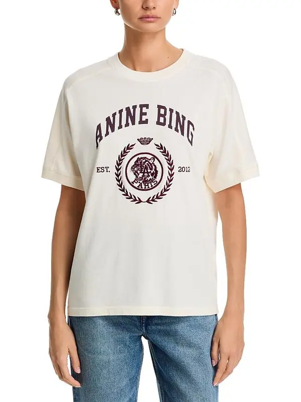 ANINE BING Jaylin Graphic Tee - Ecru
