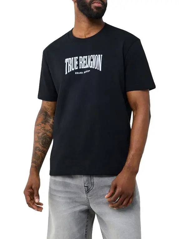 True Religion Buddha Arch Cotton Graphic T-shirt - Jet Black
