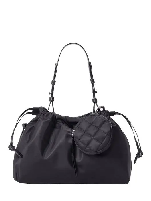 Mz Wallace Small Waverly Shoulder Bag With Quilted Pouch - Black