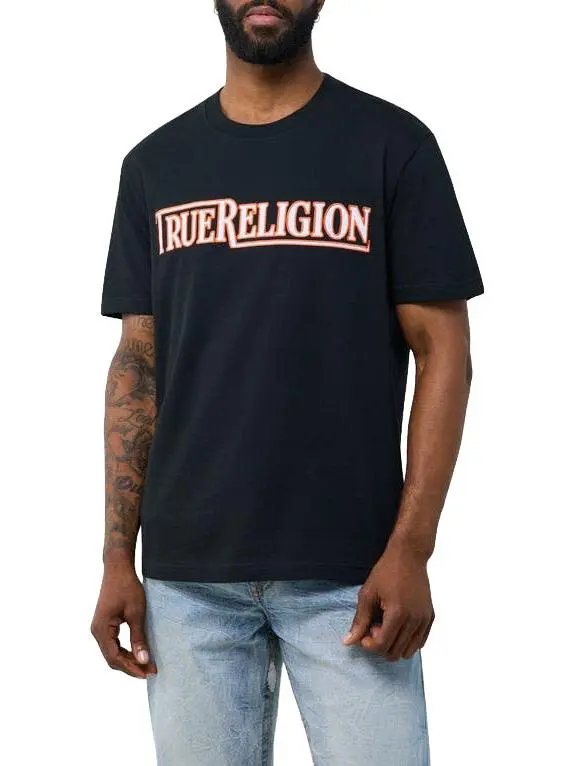 True Religion So Fresh Logo Cotton Graphic T-shirt - Jet Black
