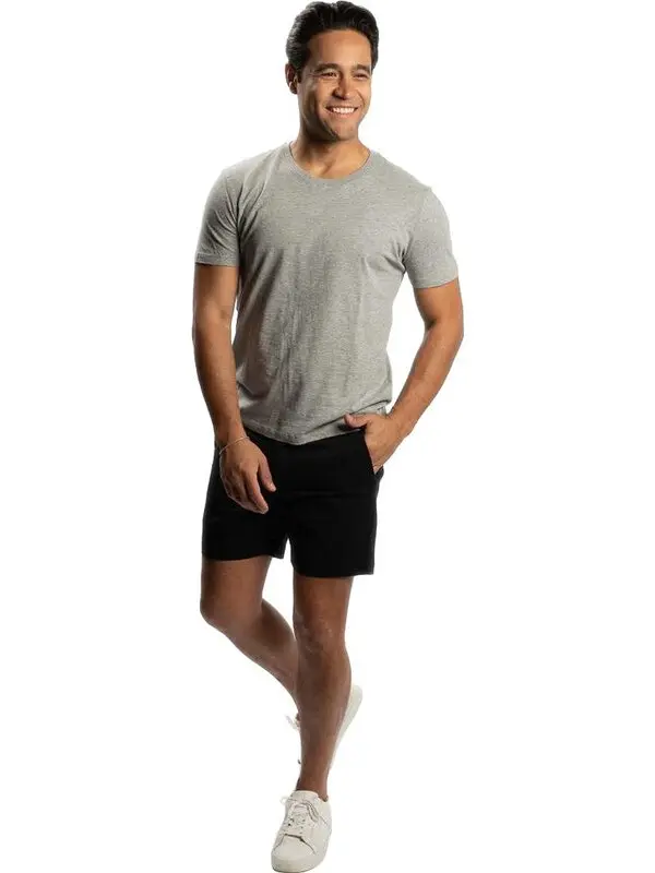 PETER MANNING NYC Stretch Chino Shorts 5 Inch - Black