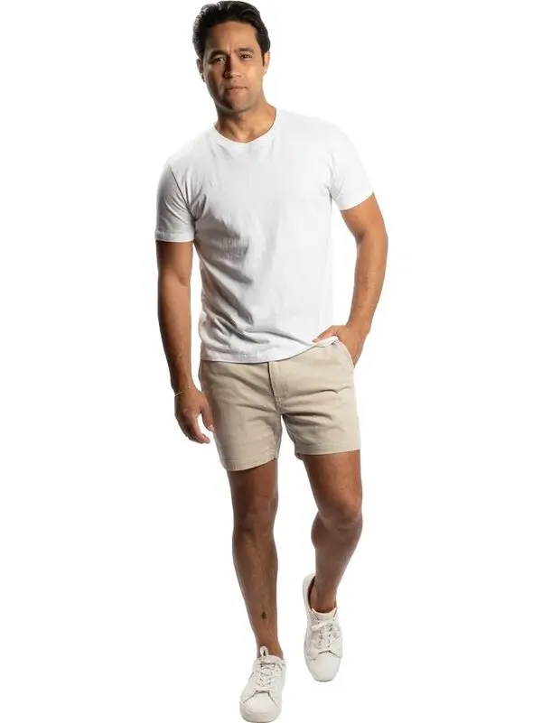 PETER MANNING NYC Stretch Chino Shorts 5 Inch - Grey