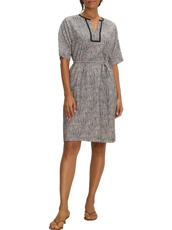 NIC+ZOE Sun Speckle Devon Trimmed Dress - Neutral Multi