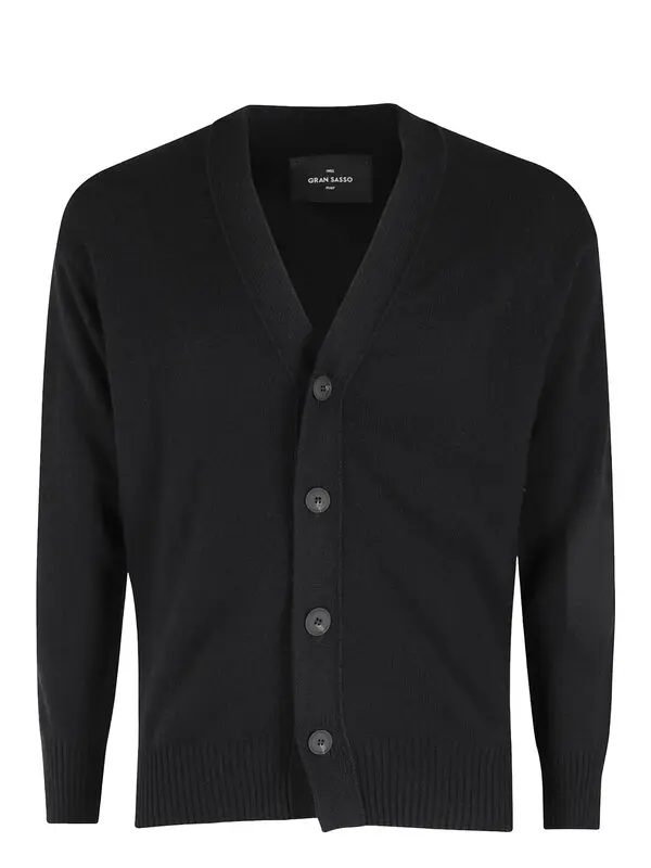 GRAN SASSO Single-breasted Sweater - Black