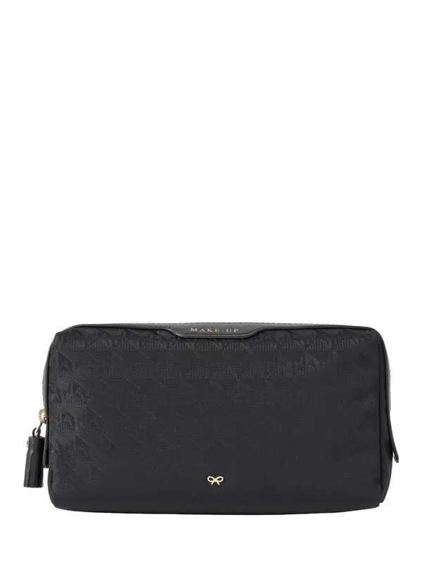 ANYA HINDMARCH Logo Jacquard Pouch - Black
