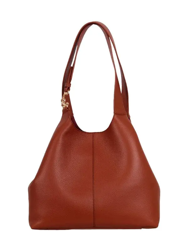 COCCINELLE C-easy Logo Plaque Shoulder Bag - Red