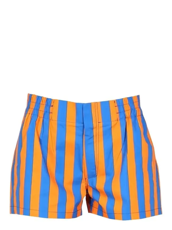 Sunnei Striped Elastic Waist Shorts - Blue