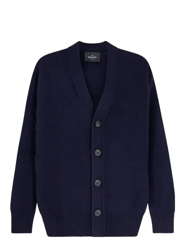 GRAN SASSO Buttoned Wool Cardigan - Blue