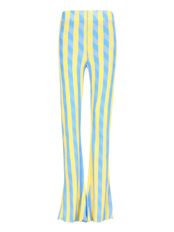 Sunnei Striped Flared Trousers - Yellow