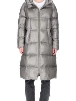 Herno Long-sleeved Down Jacket With Hood - Gray