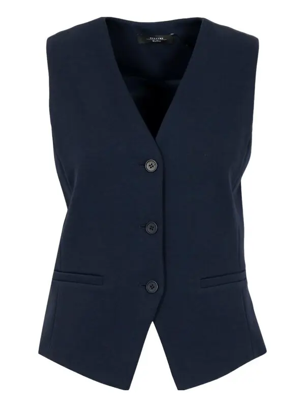 Max Mara Wkdpoggio V-neck Gilet - Blue