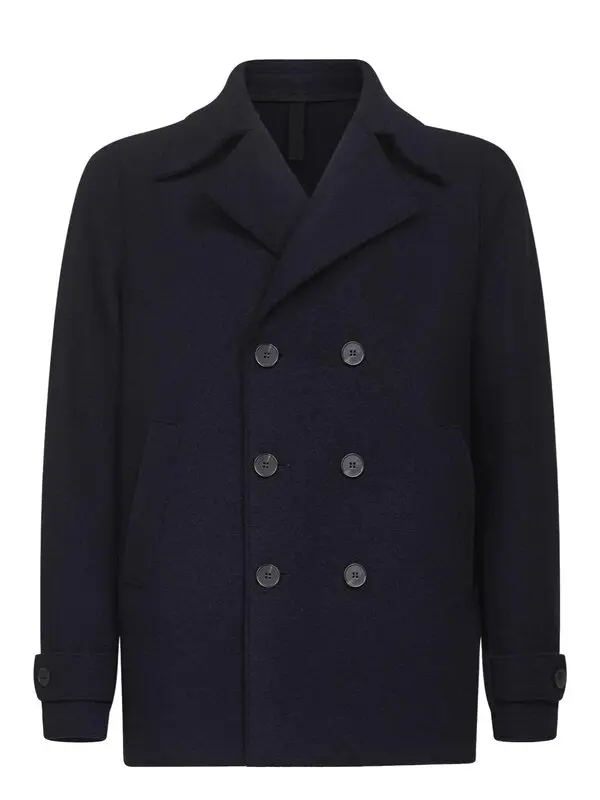 Harris Wharf London Double-breasted Wool Jacket - Black