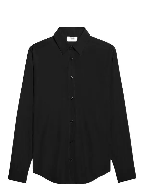 Celine Classic Shirt In Cotton Poplin - Black