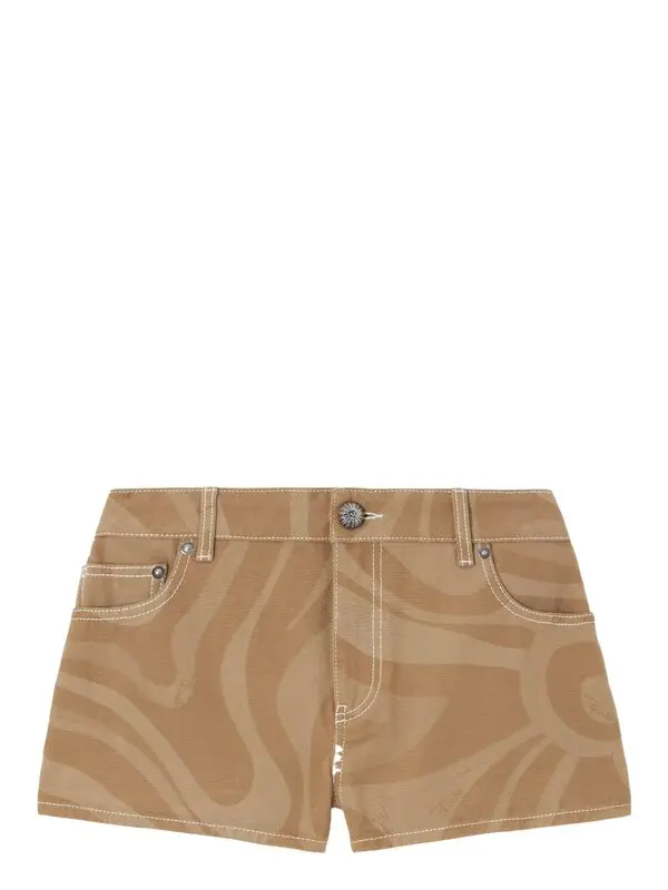 Emilio Pucci Printed Cotton-canvas Shorts - Brown