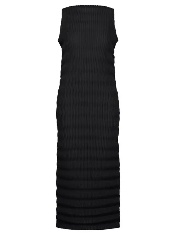 Issey Miyake Spring Pleats Dress - Black