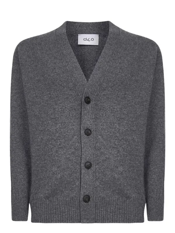 GRAN SASSO V-neck Buttoned Cardigan - Black