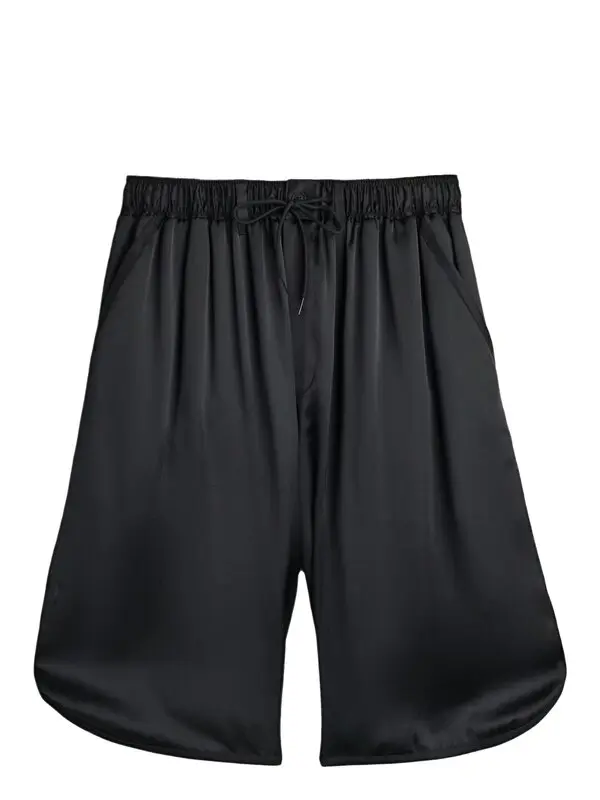 Y3 Logo Detail Drawstring Shorts - Black