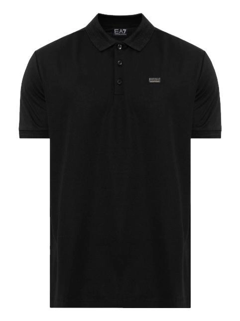 EA7 Logo Detail Polo Shirt - Black