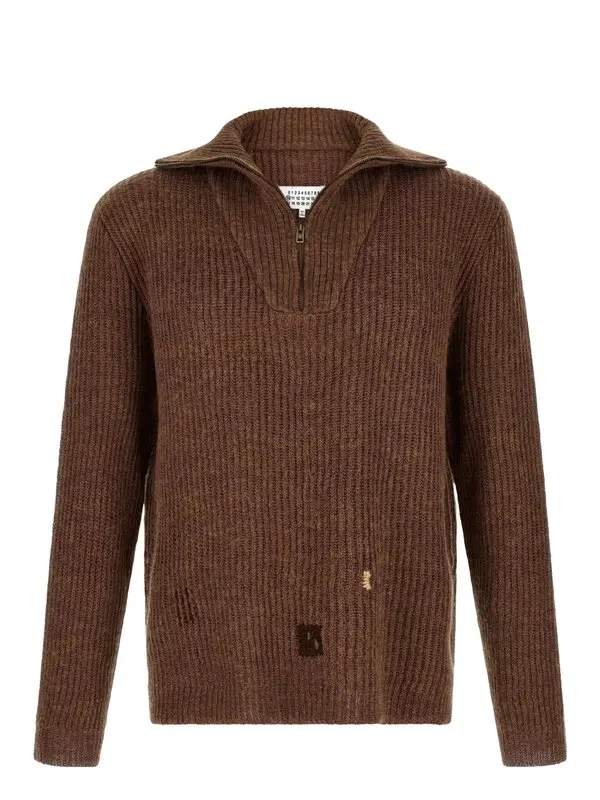 MAISON MARGIELA Shetland Knit Jumper - Brown
