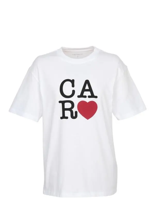 Carhartt Work In Progress Short-sleeved T-shirt With Heart Print - White
