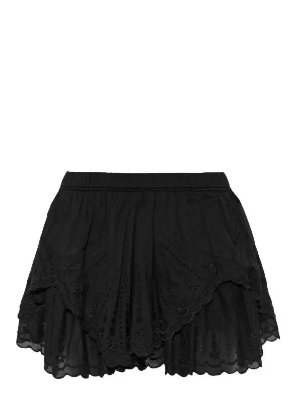 Isabel Marant Étoile Layale Embroidered Shorts - Black
