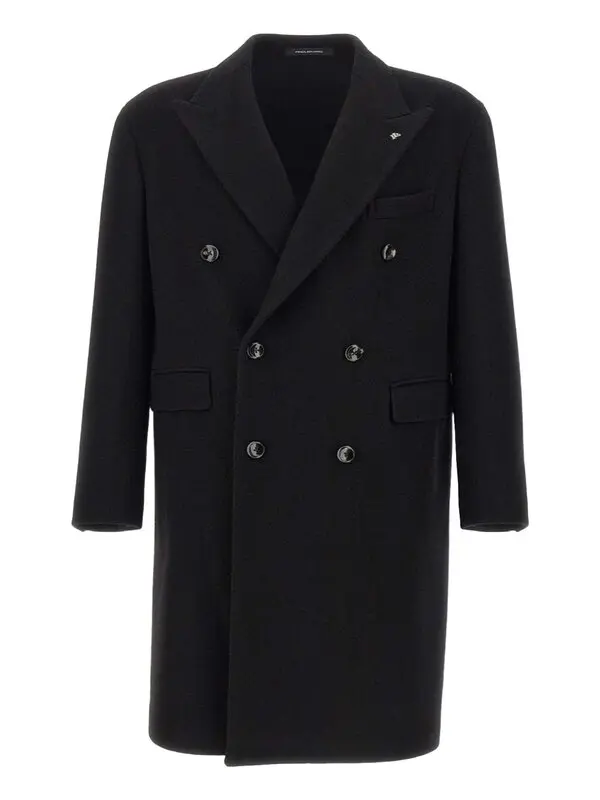 Tagliatore Double-breasted Wool Coat - Black