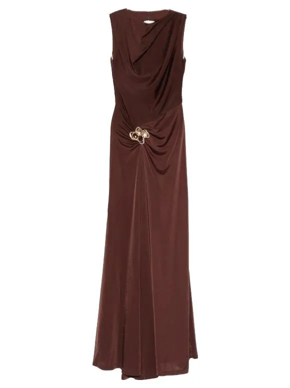 Rebecca Vallance Embellished Sleeveless Maxi Dress - Red