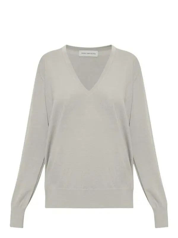 Dries Van Noten Long-sleeve V-neck Knit Top - No