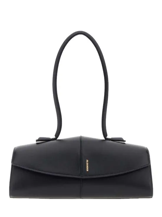 JIL SANDER Flap Shoulder Bag - Black