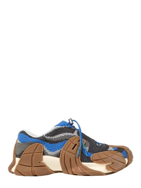 Camper Lace-up Sneakers With Twisted Print - Brown