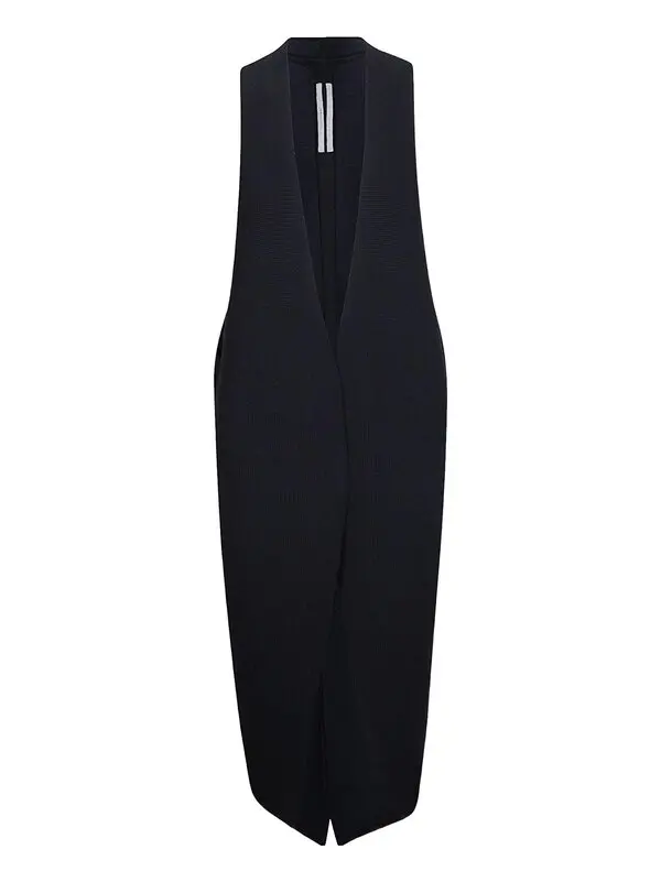 Rick Owens V-neck Sleeveless Knit Top - Black