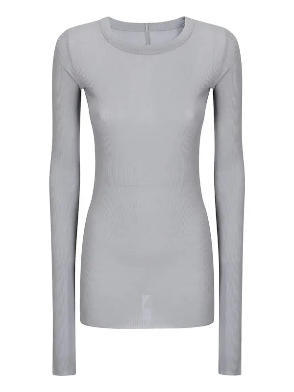 Rick Owens Crew Neck Long-sleeved T-shirt - Gray