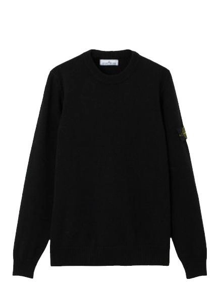 Stone Island Long Sleeve Crew Neck Sweater - Black