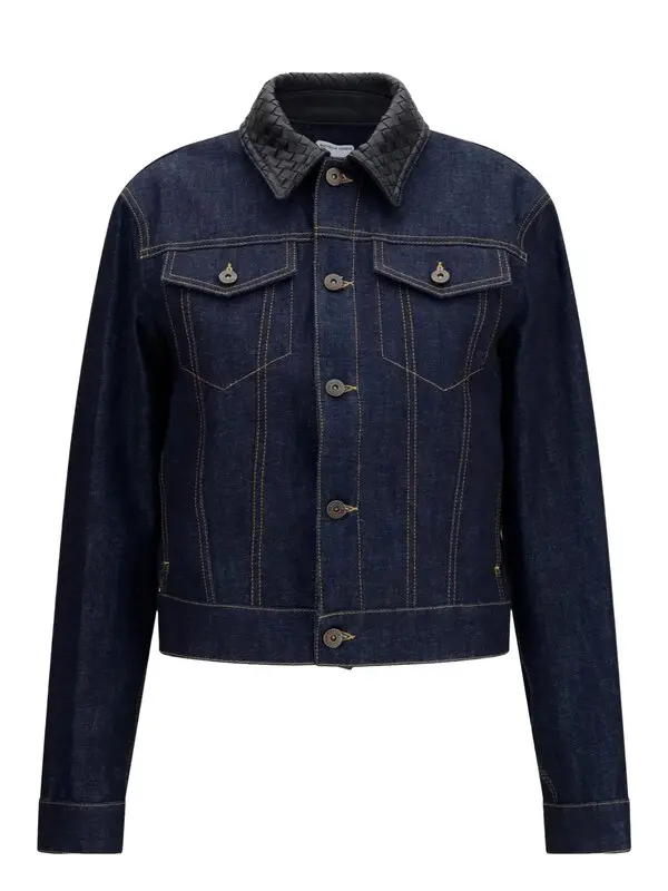 Bottega Veneta Denim Jacket With Classic Collar - No