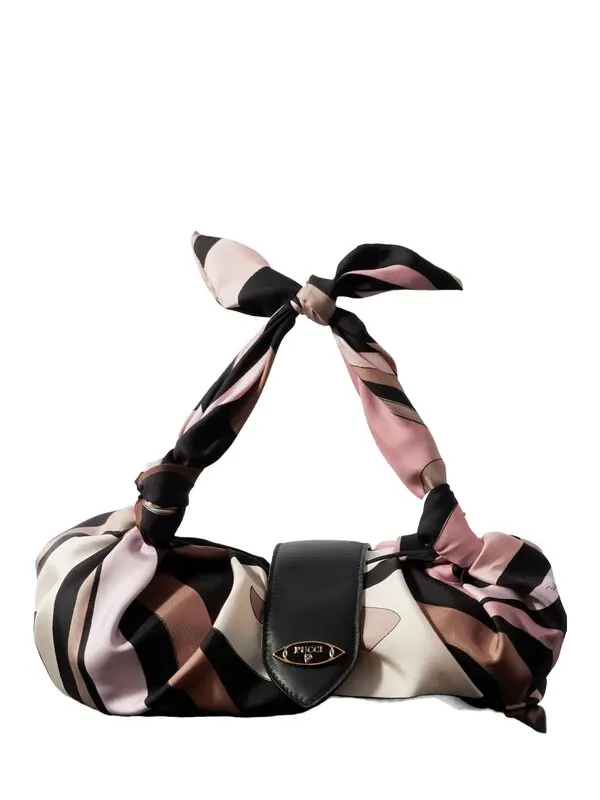 Emilio Pucci Knotted Top Handle Shoulder Bag - Black