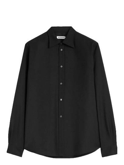 JIL SANDER Long-sleeved Shirt - Black