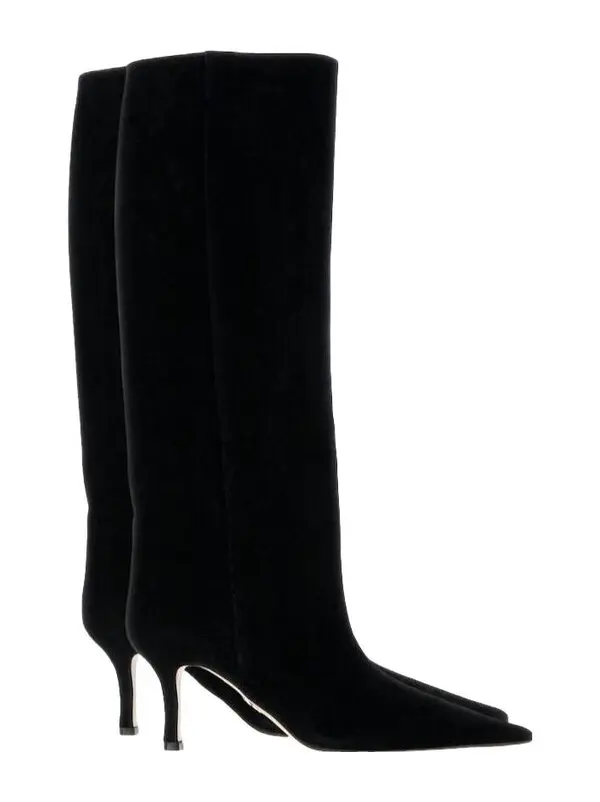 Gucci Pointed-toe Stiletto Heel Tall Boots - Black